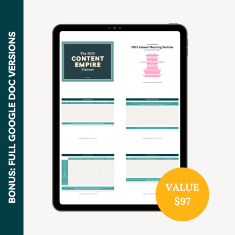 Content Empire Planner - Special Upgrade - Your Content Empire