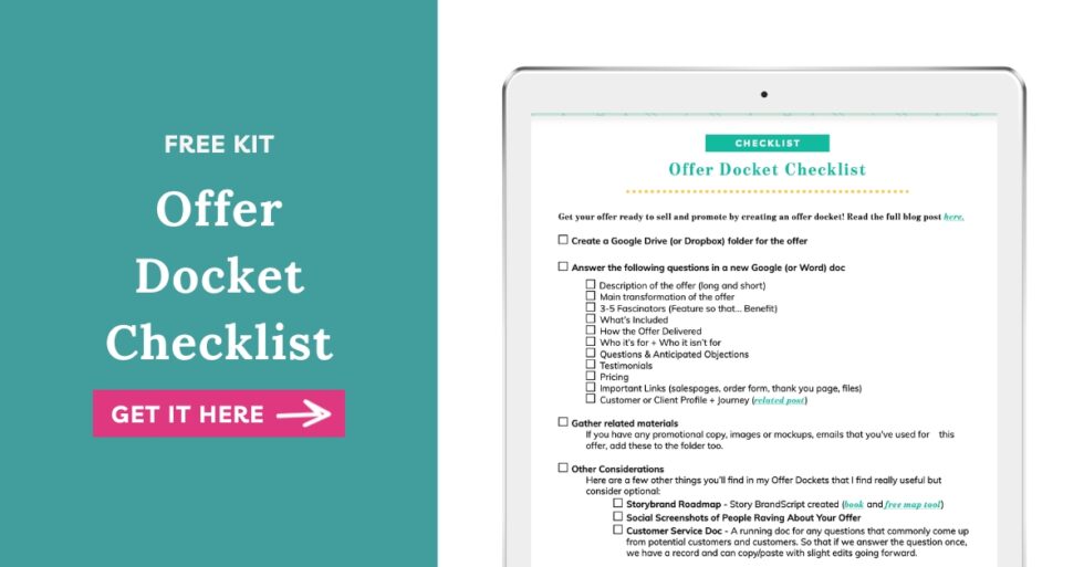 How to Create an Offer Docket to Position Your Offers - Your Content Empire